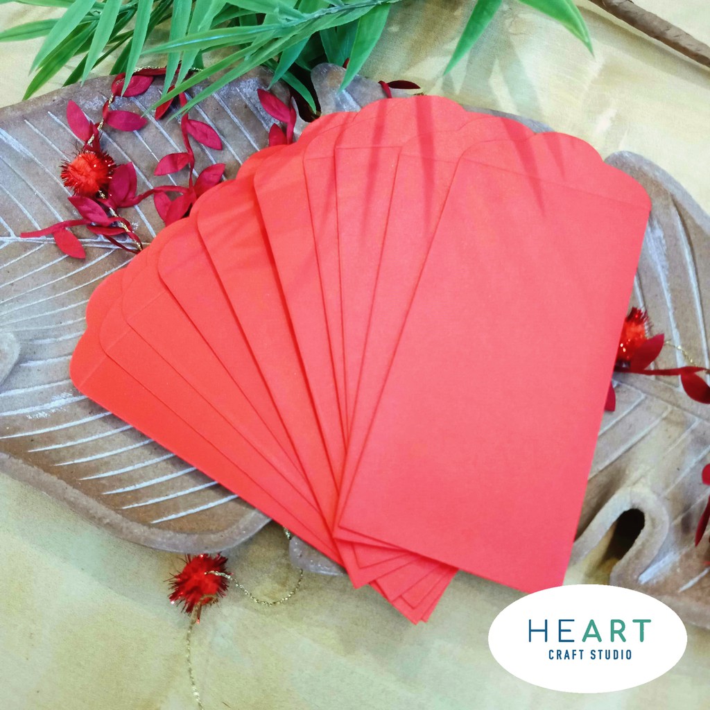 Zentanlge Art DIY 10 pcs Plain Angpow VERTICAL / Red Packet / Colorful ...