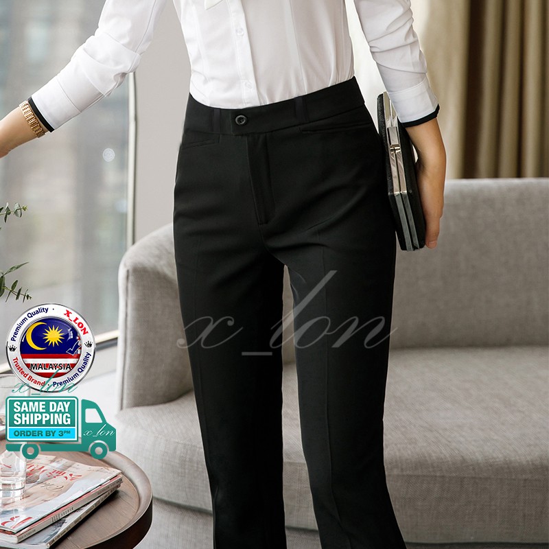 X LON Premium Quality Formal Slack For Women Straight Cut Office Pants Women Formal Pant Seluar Slek Perempuan
