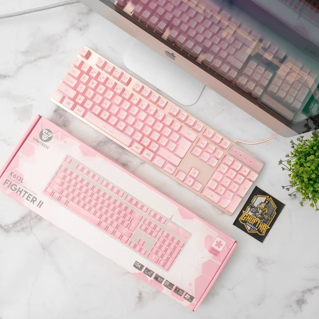 Fantech K-613L Pink Gaming Keyboard | Shopee Singapore