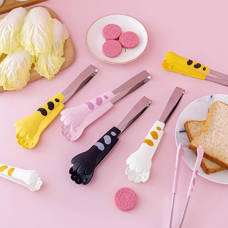 Cute Cat Paw Shaped Food Clamp 12CM / Small Stainless Steel Food Clamp ...