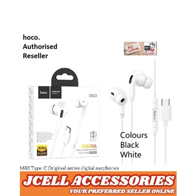 Jcell Hoco M83 Type-C USB Earphone Handsfree Wired Earpiece | Shopee Singapore