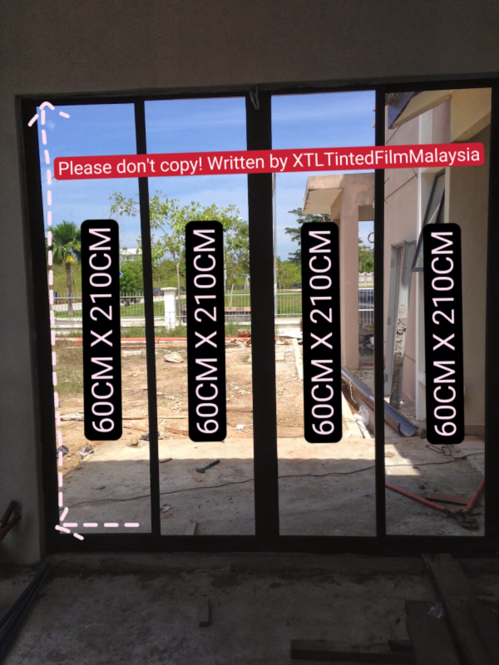 ×NO TQ× Tinted Silver Gold/House Window Tint/Tinted Tingkap Rumah ...