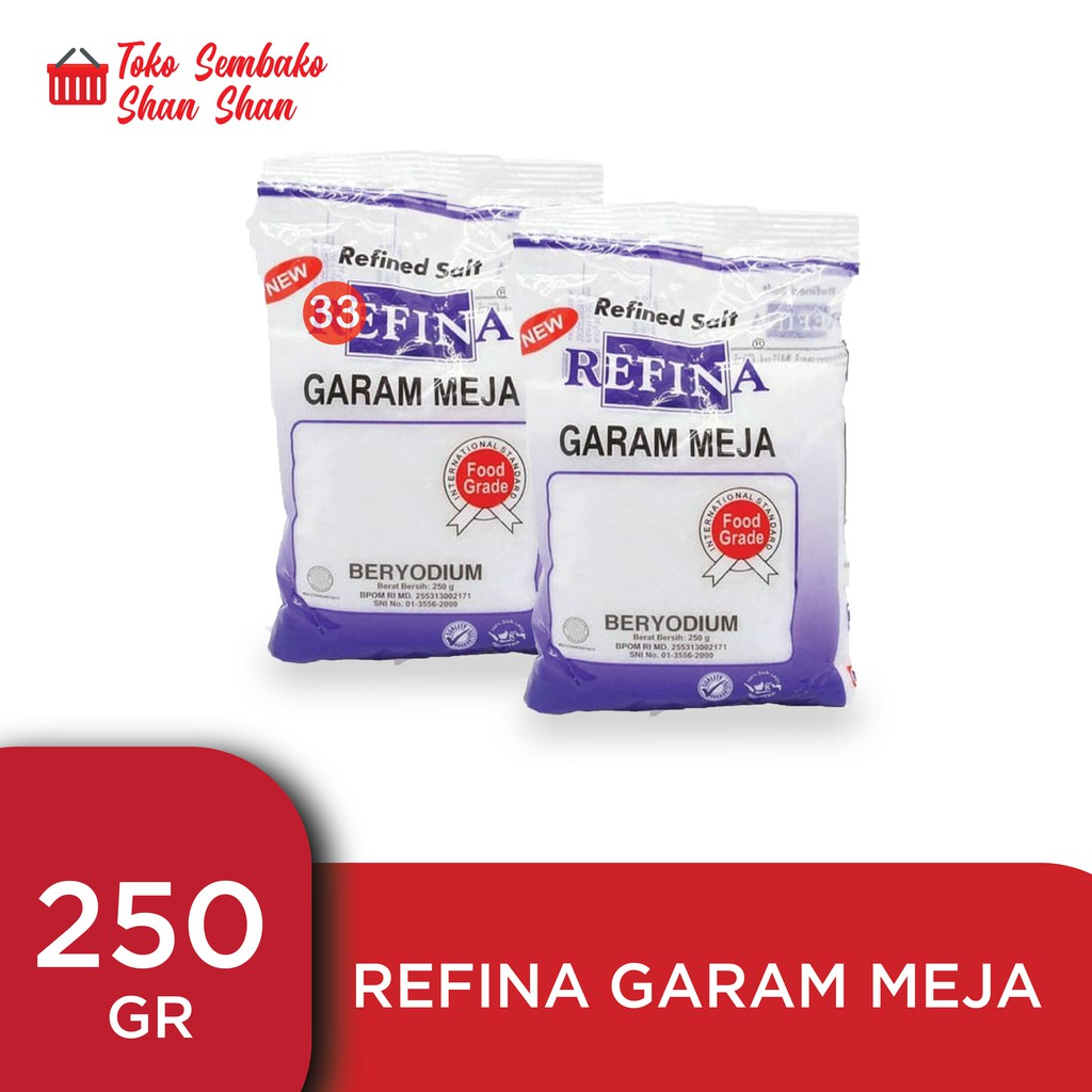 Refina Table Salt 250gr | Shopee Singapore