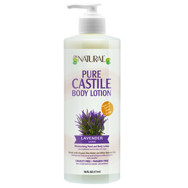 Dr Natural Pure Castile Body Lotion, Hand Cream, Non Sticky, Sensitive ...