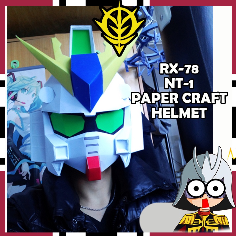 GUNDAM RX93 NU GUNDAM HEAD DIY PAPER CRAFT MODEL KITS | Shopee Singapore