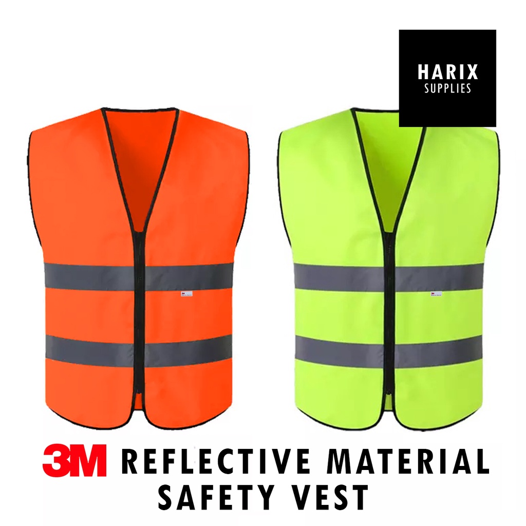 Safety High Visibility 3M Reflective Body Sleeveless Zipper Vest Jacket ...