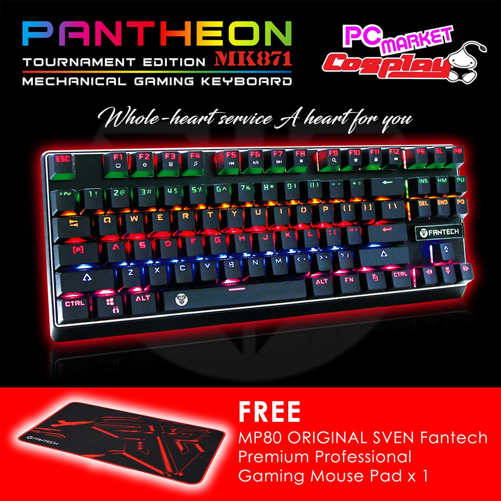 FANTECH MK871 Mechanical Keyboard Backlit LED Light | Shopee Singapore