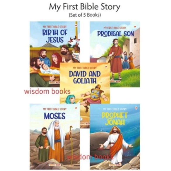(Set of 5 Books) My First Bible Stories Books for Kids Age 3 to 8 ...