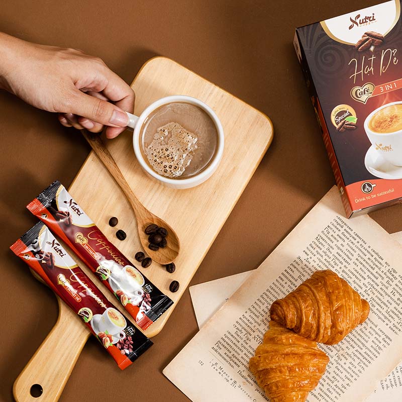 Capuchino 3 in 1 Chestnut Coffee, Instant Coffee With Rich And Creamy ...