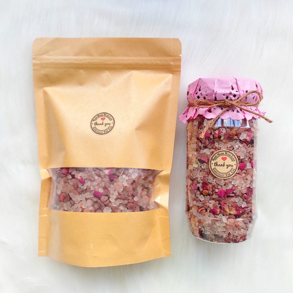 100% Natural SPA Himalayan Rock Salt Rose Flavor Set Rendam Kaki Badan ...