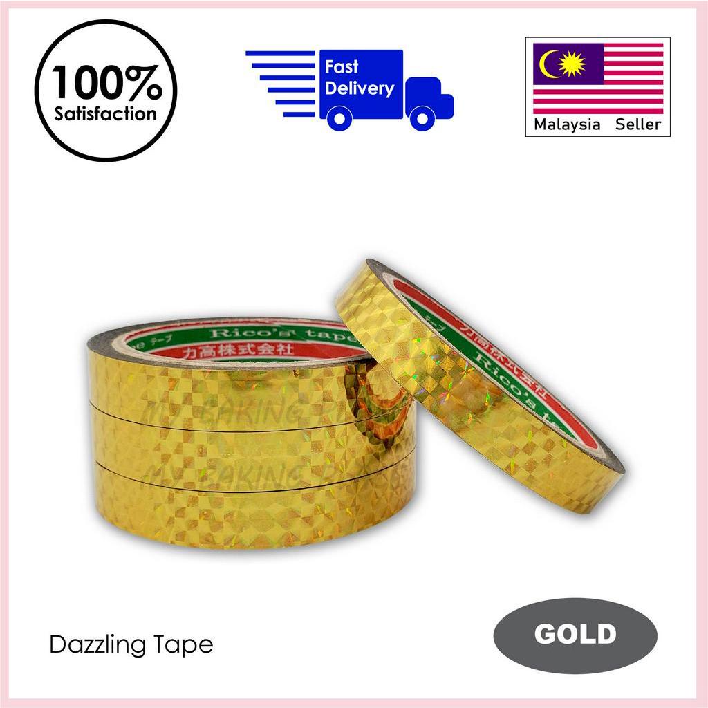 [My Baking Place] Gold Dazzling Metallic Tape (1 roll), Laser Tape ...