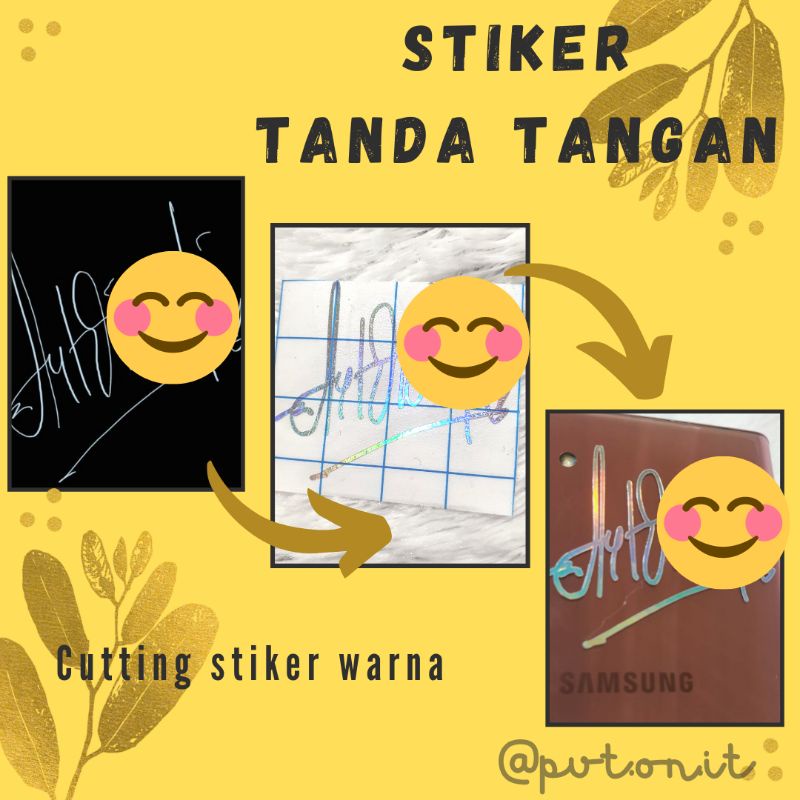 Custom signature stickers / cutting oral signature or name stickers ...