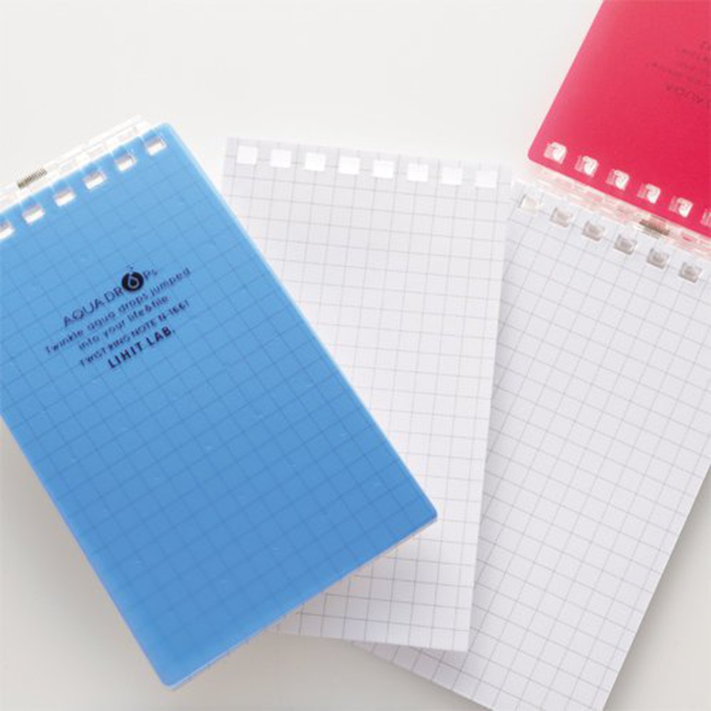 [CHL] LIHIT LAB. AQUA DROPS 8 Hole Pocket Type A7 Square Eye Notebook ...
