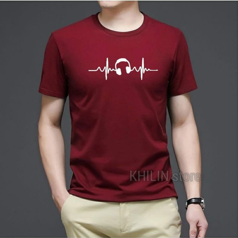 Men's Headset Cotton T-shirts Men's Distro T-shirts Men's Tops Adult ...