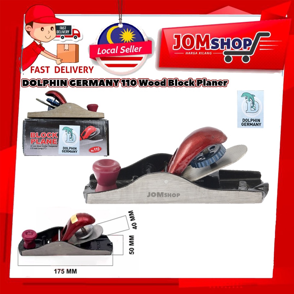 DOLPHIN 7" 175x40mm Block Plane /Ketam Kayu/Wood Planer Manual Planer ...