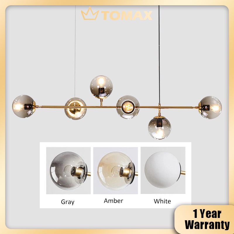 【Tri-color Bulb】TOMAX 125CM LED Magic Bean Pendant Light For Dining ...