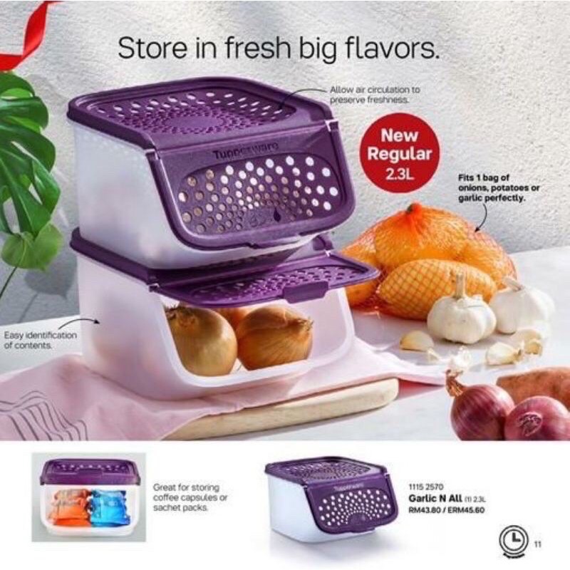Special Deal! Tupperware Garlic N All Keeper Set 2.3L/3.0L/5.5L (1 OR ...