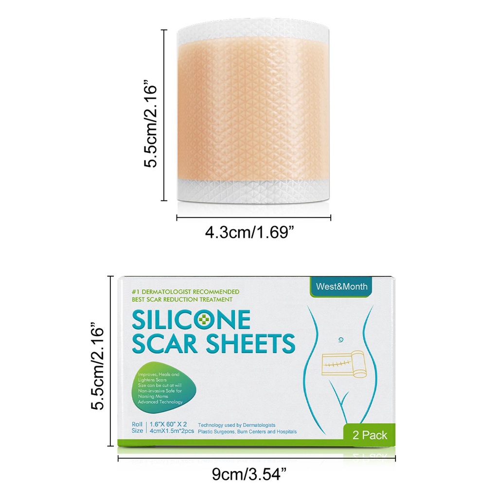 1 Roll Surgery Scar Removal Silicone Gel Sheet Patch Repair Sticker ...
