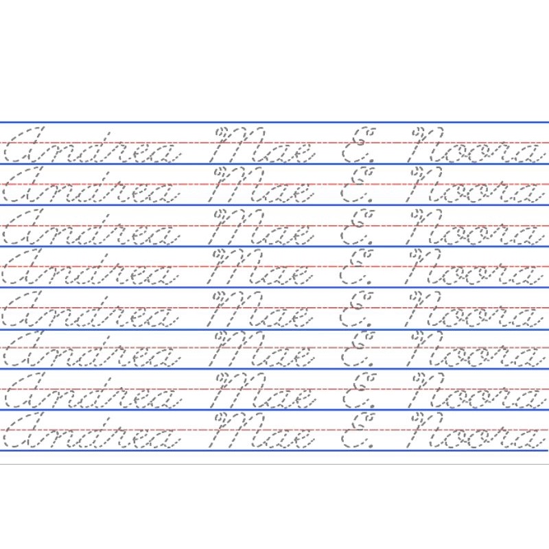Cursive tracing name pad cursive tracing alphabet letters | Shopee ...