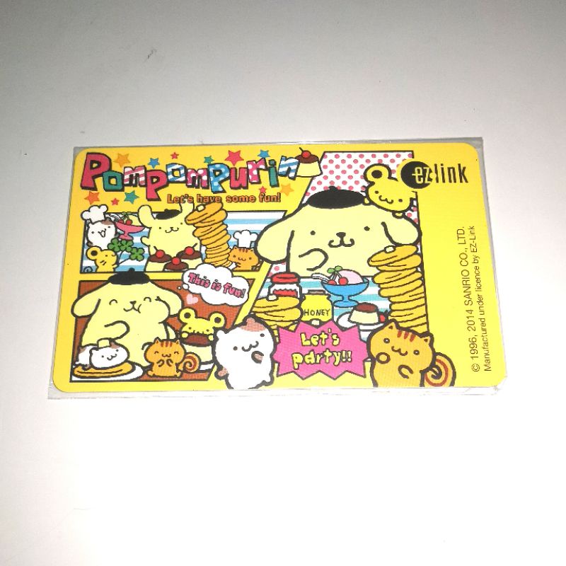 Sanrio Pom Pom Purin & Friends Ezlink Ez-Link Card *collectible ...