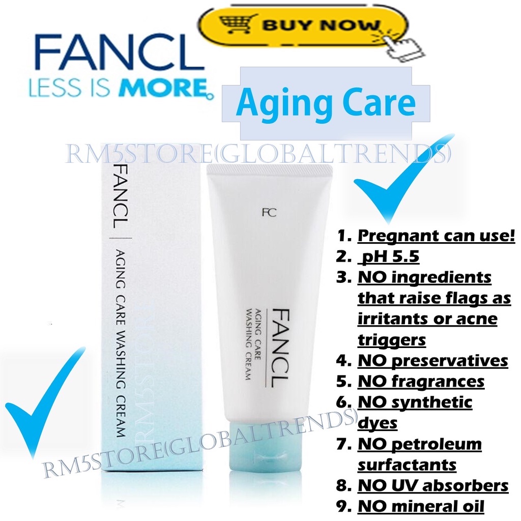 Japan Fancl aging care washing cream facial face cleanser 90g pregnant ...
