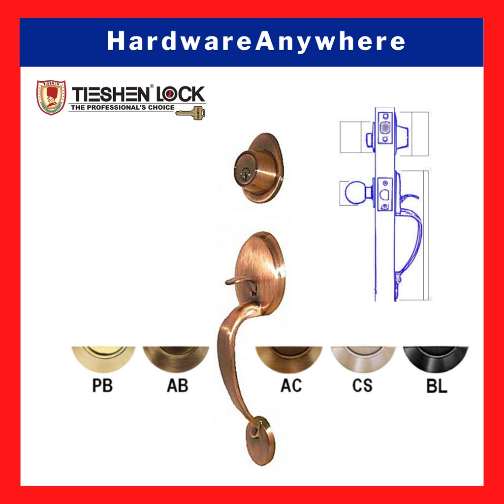 Entrance Door Handle Lockset [Single Door Handle] / Main Door Lock ...