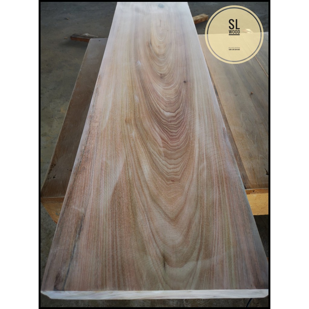 18(T)mm × 145(W)mm = 3'(L)Feet Surian Batu Solid Wood Timber Smooth ...
