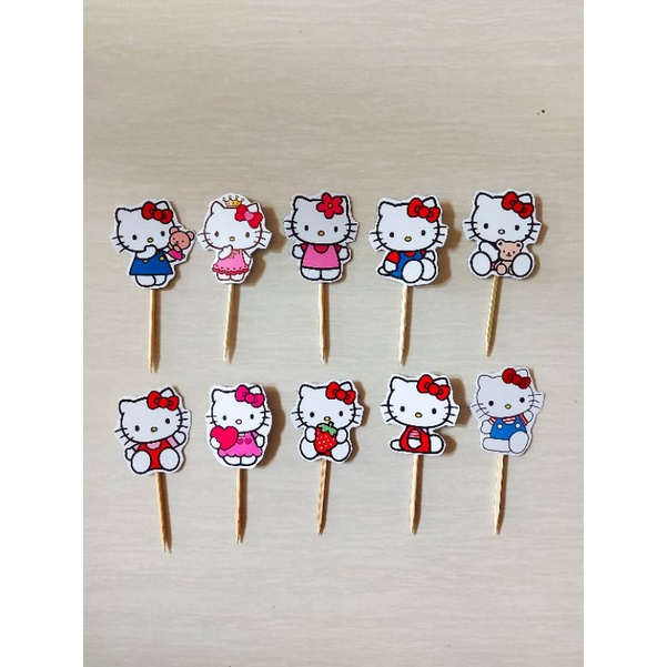 Hello KITTY CUPCAKE TOPPER / HELLO KITTY CUPCAKE TOPPER / CUPCAKE ...