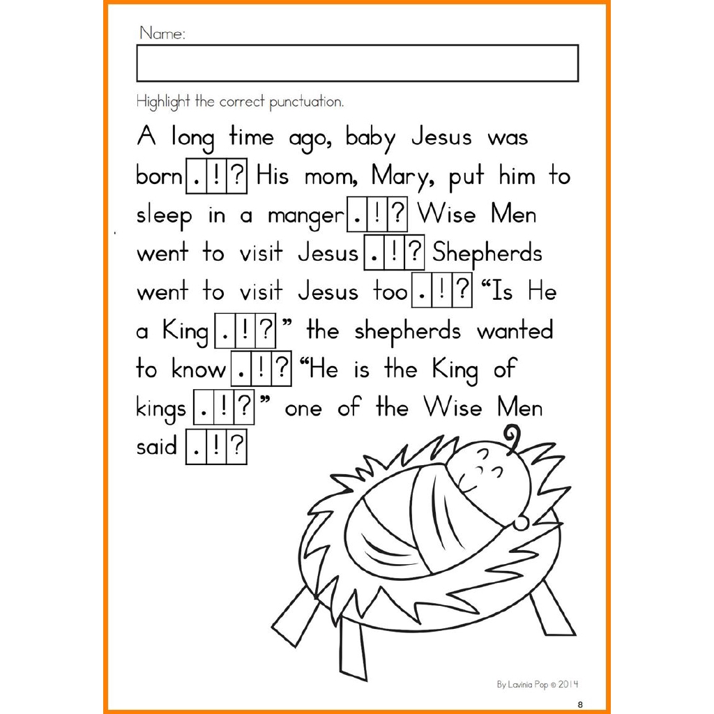 38Pcs Punctuation Marks A4 Paper Practice Book Worksheet Reading ...