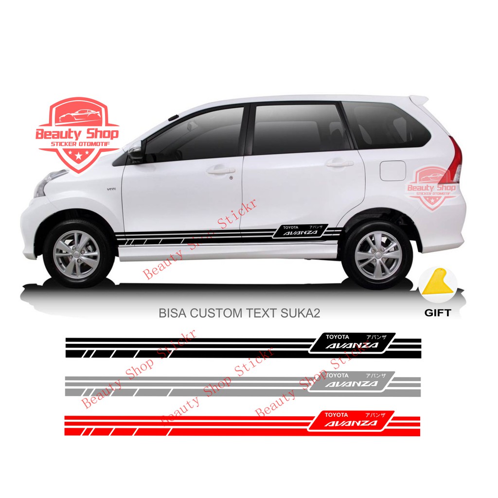 New avanza list sticker striping cutting sticker for toyota avanza car ...