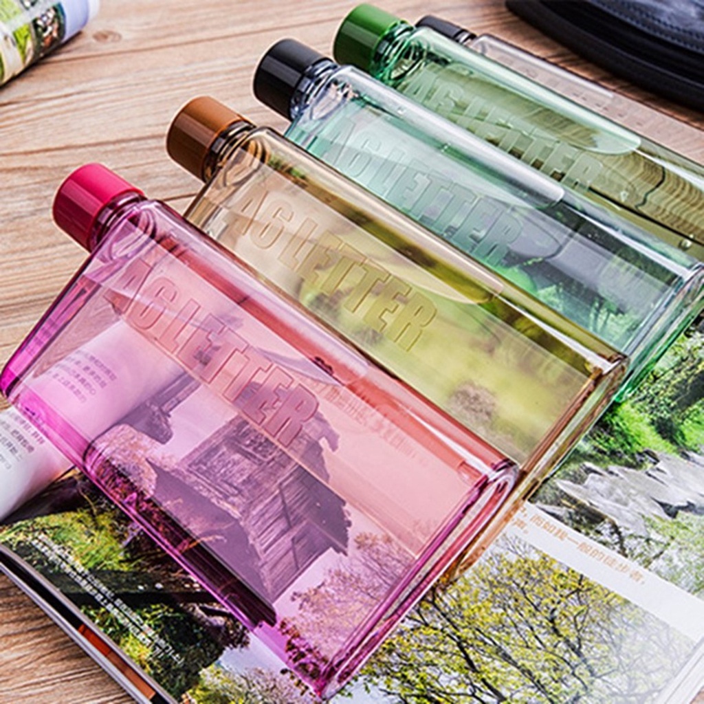 Notebook Flat Water Bottle A5 A6water Bottle Clear Book Portable Paper ...