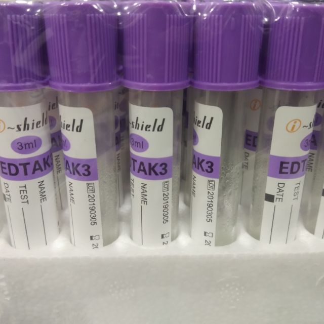 Test tube laboratory for CBC EDTA K3 violet/lavender cap 3ml (1 piece ...