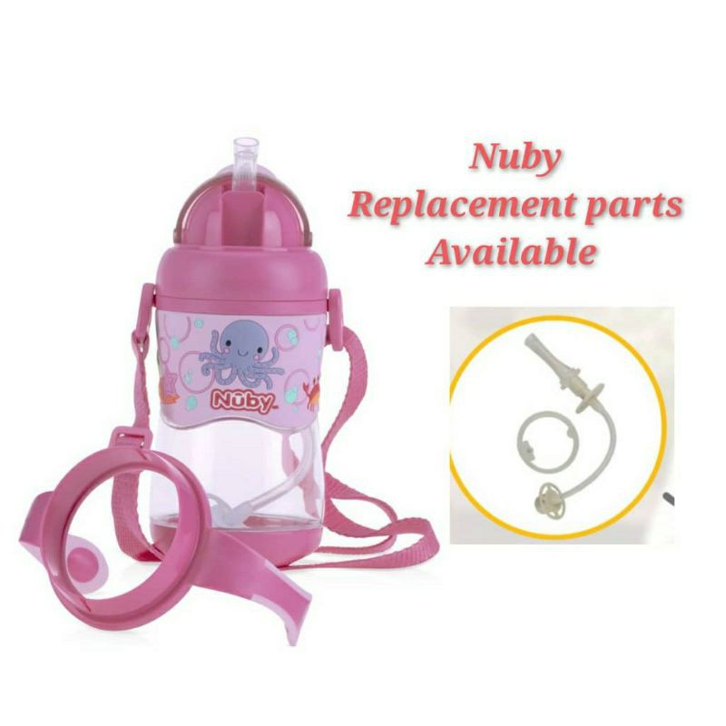 Nuby Tristan Flip-It With 3D Vinyl Wrap With Weighted Straw 400ml /Replacement Straw Available ...
