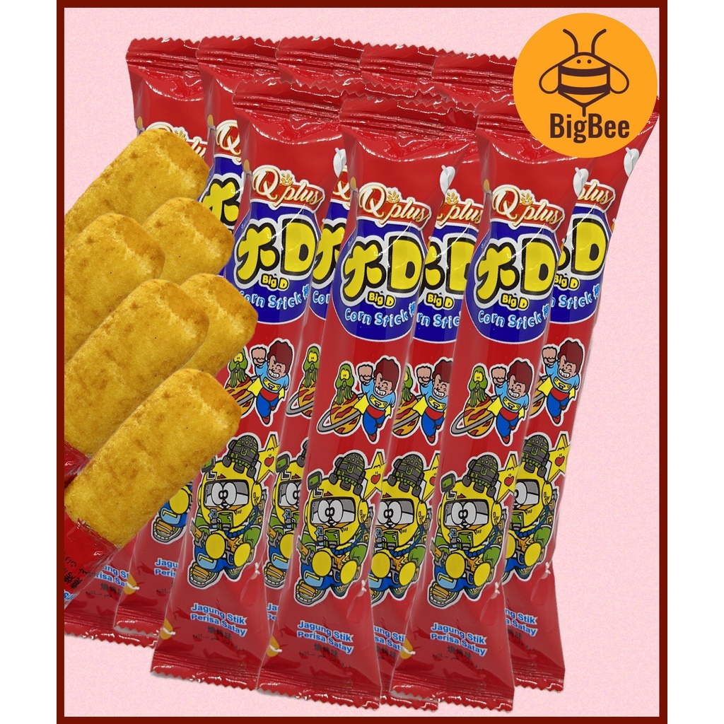 Q Plus Big D Corn Stick Satay - 6g x 20pkts (Halal) Jagung Stik Perisa ...