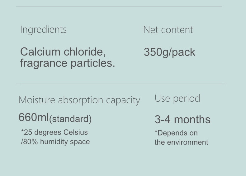 [6packs] Farcent Refillable Dehumidifier Refill Rose Fragrance Dehumidifier Filling Particles ...