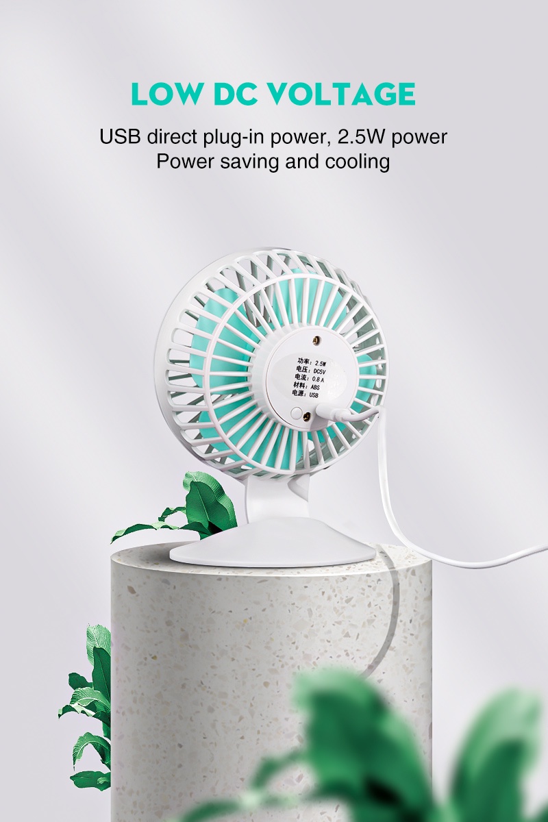Mini Fan Quiet Rechargeable Desktop Fan Bedside Fan Large Airflow Mini ...