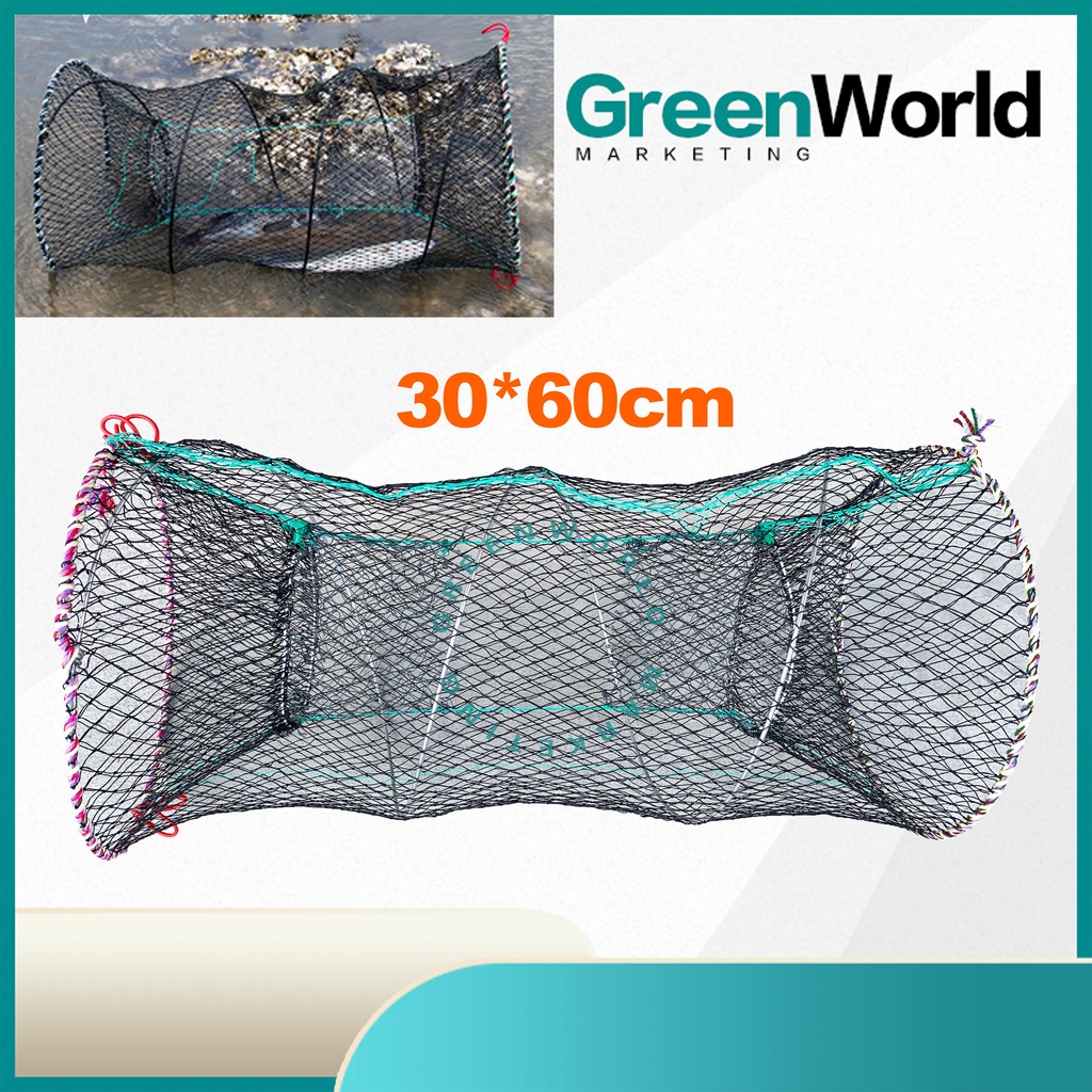 Crab Crayfish Lobster Catcher Pot Trap Fish Net Bubu Spring Fishing Net ...