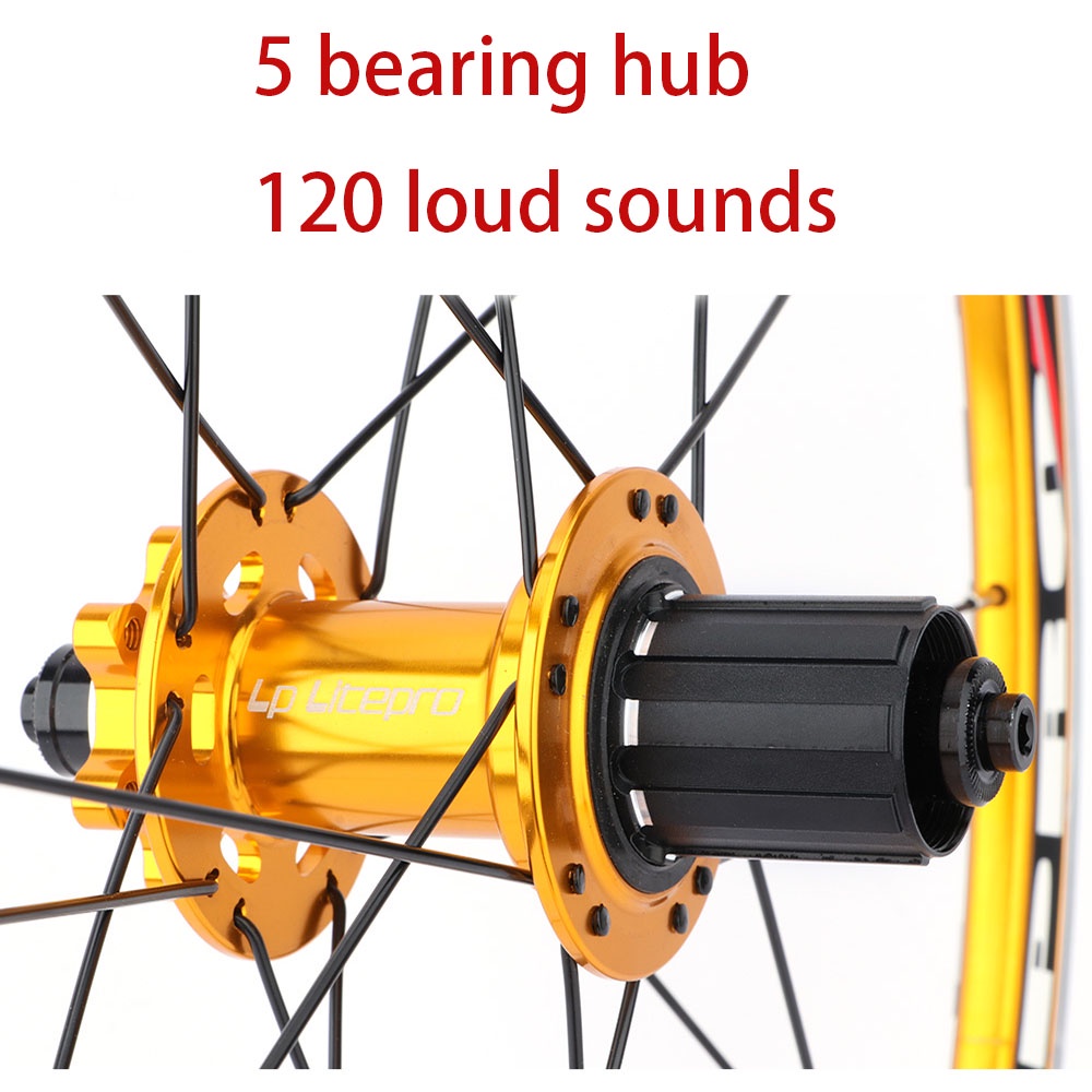 LP Litepro foldable bicycle wheel M100 Wheel Set aero 120 Sound Folding ...