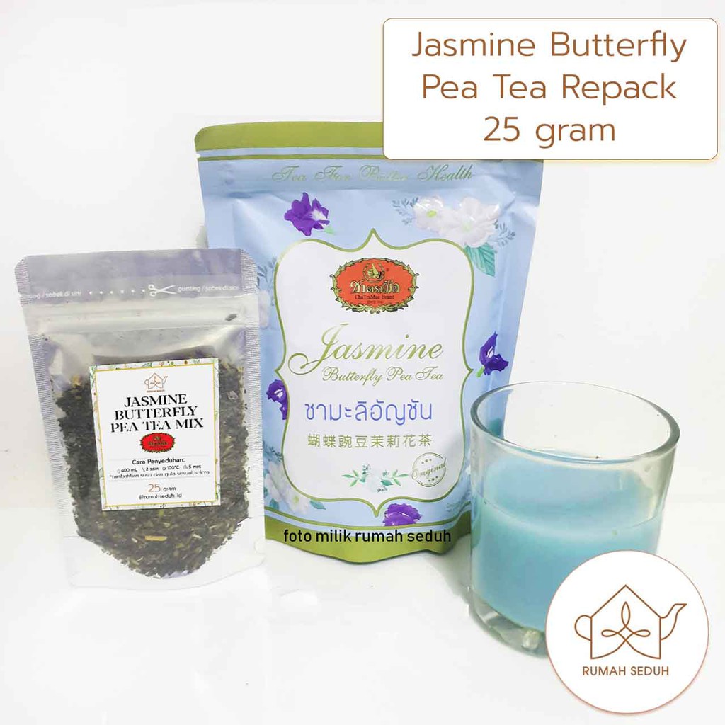 25gr Thai Jasmine Butterfly Pea Tea Cha Tra Mue/ Thai Butterfly Tea ...