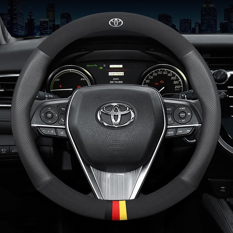Car Steering Wheel Cover Leather For TOYOTA Vios Yaris Innova Avanza ...