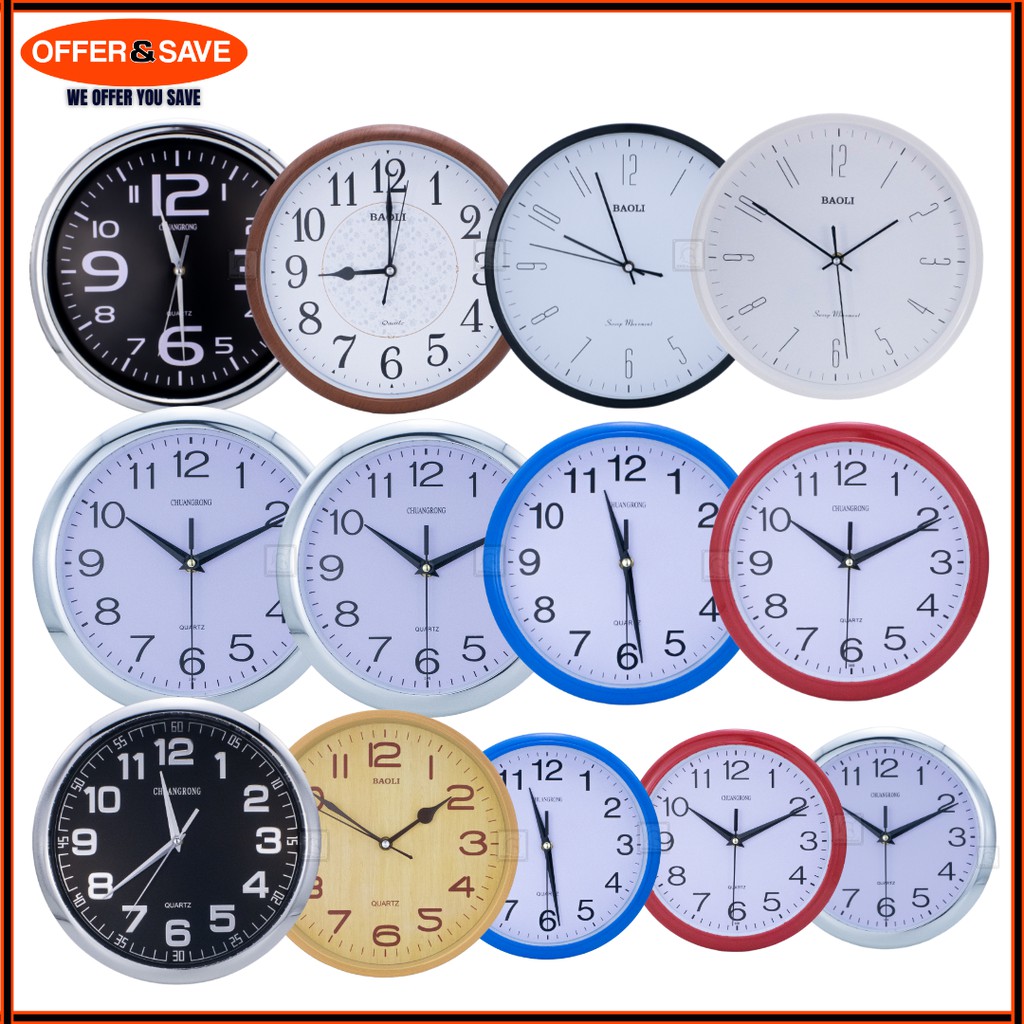 Wall Clock Different Design Quartz Movement Silent Non-Ticking Quartz ...