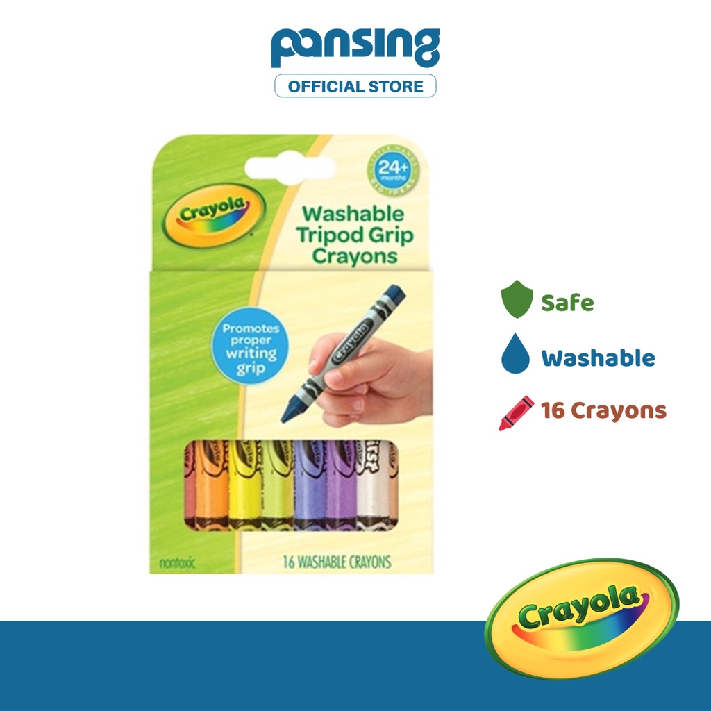 Crayola My First Crayola Washable Tripod Grip Crayons (16 Count ...