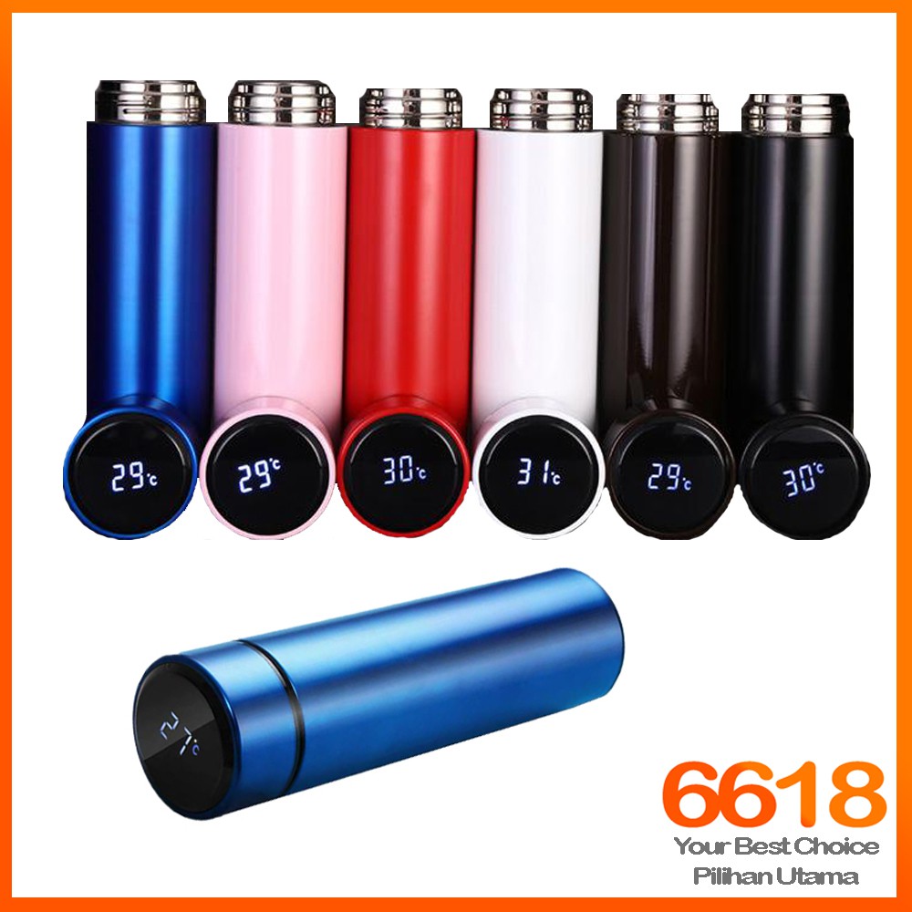 500ml Botol Penebat Termos Termal Vakum Paparan Duhu Smart Temperature ...