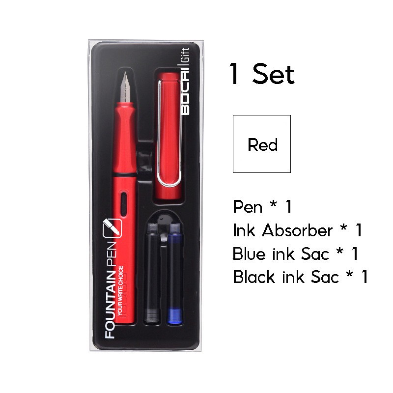 Fountain Pen Ink Pens Set 0.38mm Student Office School Writing Supplies ...