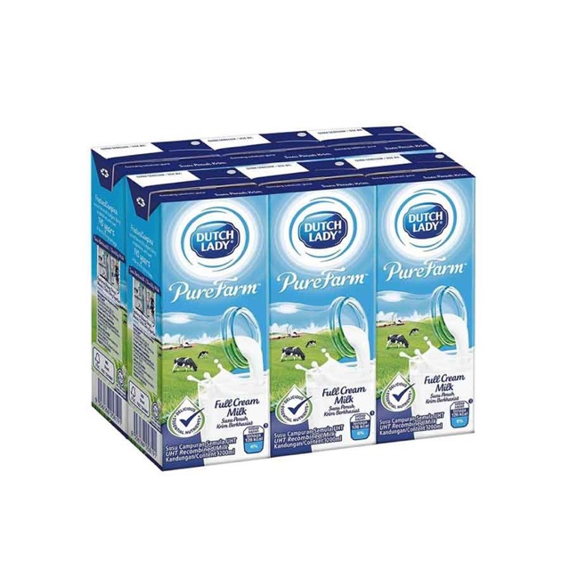 DUTCH LADY UHT FULL CREAM MILK 4*6*200ML | Shopee Singapore