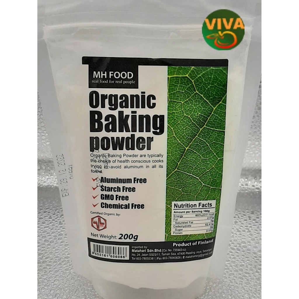 MH Organic Baking Powder 有机发粉 (200g) | Shopee Singapore