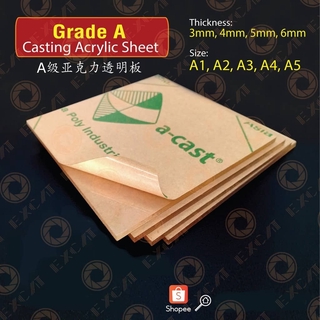 A3 Size Acrylic Sheet, Perspex, Papan Plastic, 亞克力透明板, Great A Casting ...
