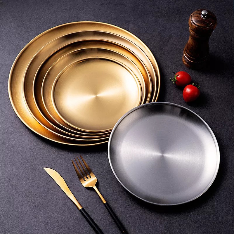 Korean Style SUS 304 Stainless Steel Plate Set Stainless Steel Bowl ...