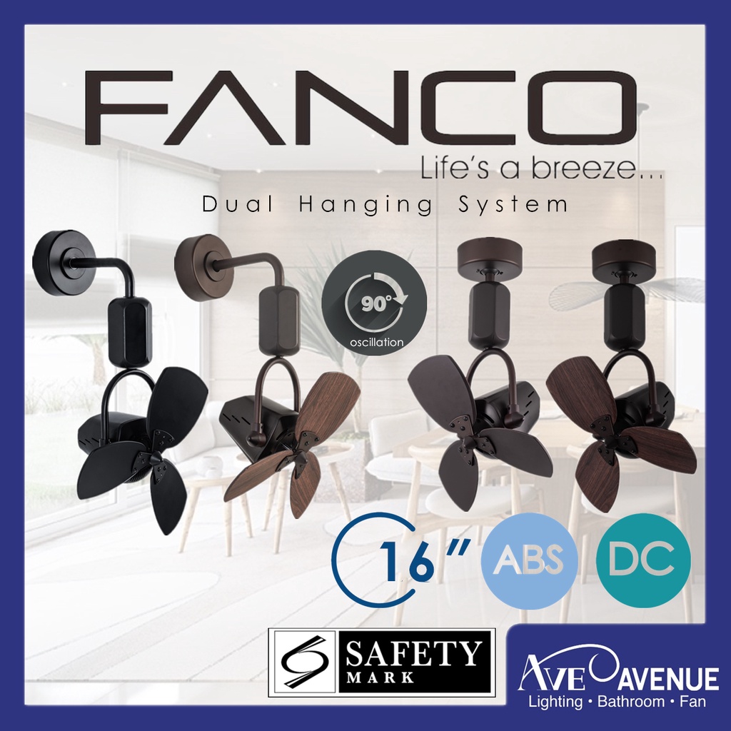 Fanco DONO 16 Inch DC Motor Corner Fan with Remote Control | Shopee ...
