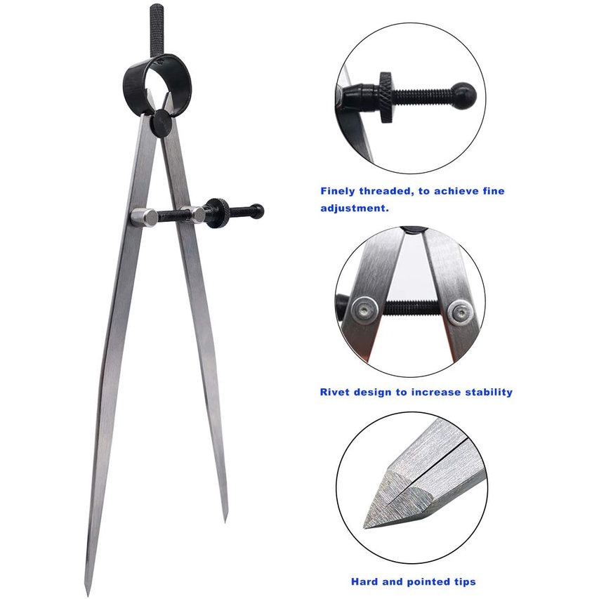 [SG STOCK] DIVIDER Adjustable Lockable Steel Wing Compass For ...